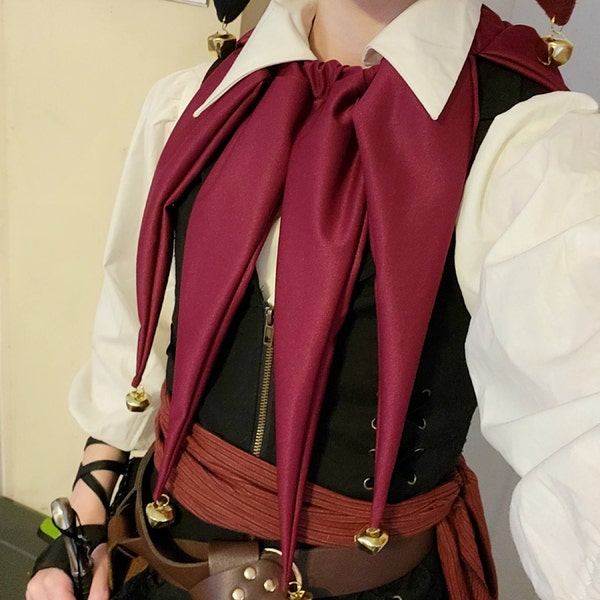 Custom Color Pointed Jingle Bell Clown Collar Jester Neck Piece Elastic ...