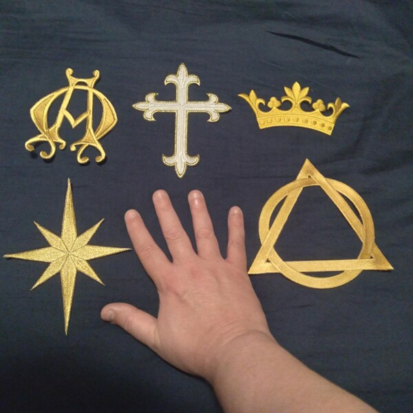 Chi-rho Christogram-liturgical-vestment-embroidered Iron on Symbol ...