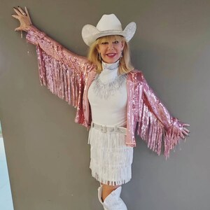 Sparkling Sequin Jackets for Women Boho Tasseled Coats in Vintage ...