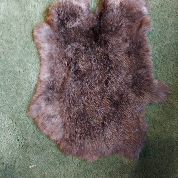 Lot of 4 Assorted Rabbit Hides- as Shown- Natural Rabbit Fur- No ...