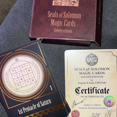 Seals of Solomon Magic Cards, Golden Edition, Talismans of King Solomon ...