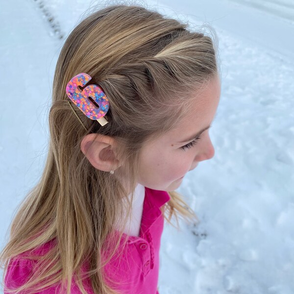 Birthday Age Clip for Girls | Number Hair Clip | Glitter Clip | Gifts ...