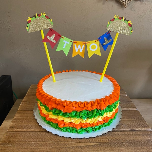 Taco Twosday Cake Topper / Taco Twosday Theme Party Decorations / Taco ...