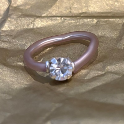 Silicone Rings for Women, Crystal Ring, Silicone With Stone, Silver ...