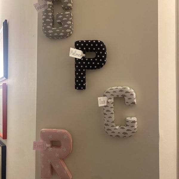 Fabric Padded Letters (price per Letter) Girls, Pink, Nursery Room ...