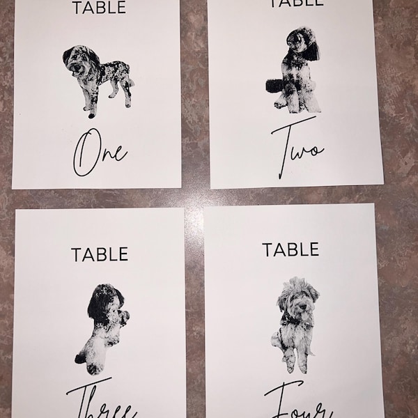 Custom Pet Table Numbers - Etsy