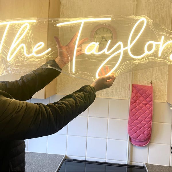 Custom Wedding Neon Sign, Battery Operated Upgrade Available | Wedding ...