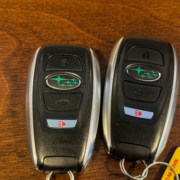 Set of 2 Key Fob Emblem Overlay Decals - Precision Cut - Any Colors ...