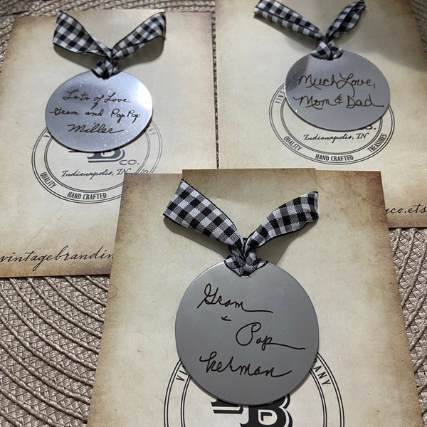 Your Handwritten Ornament personalized Christmas Ornaments Your ...