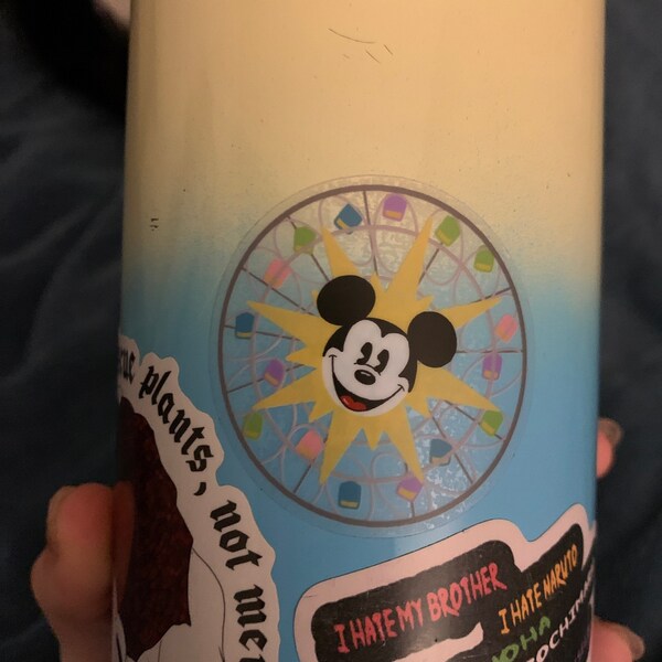 Transparent Disneyland Castle and Mickey Fun Wheel Sticker // Disney ...