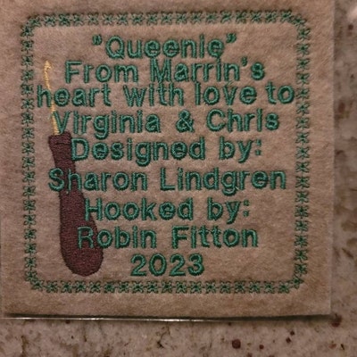 Personalized Hooked Rug Labels Custom Rug Hooking 4 X 4 Machine ...