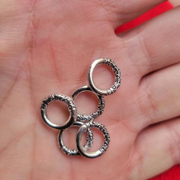 Yin-yang Jump Rings - Antique Silver Alloy Jewelry Links - Powerful ...