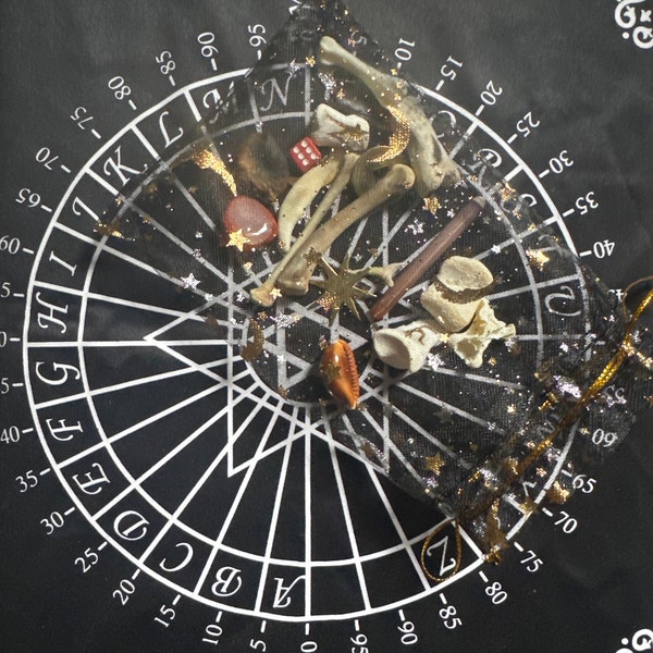 Rare! Black Rooster Bone Set for Divination - Throwing Bones - Bones ...