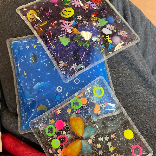 Clear Sensory Bags, Sensory Pouches, Set of 3, Fidget Toy, Baby and ...