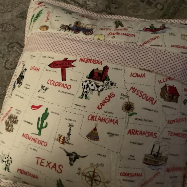 USA States Fabric: by Fabric Traditions, America, Vacation, Landmarks ...