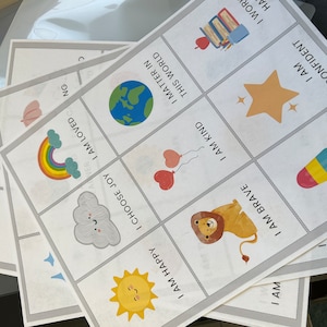 Affirmation Cards for Kids Printable, Children's Positive Affirmation ...