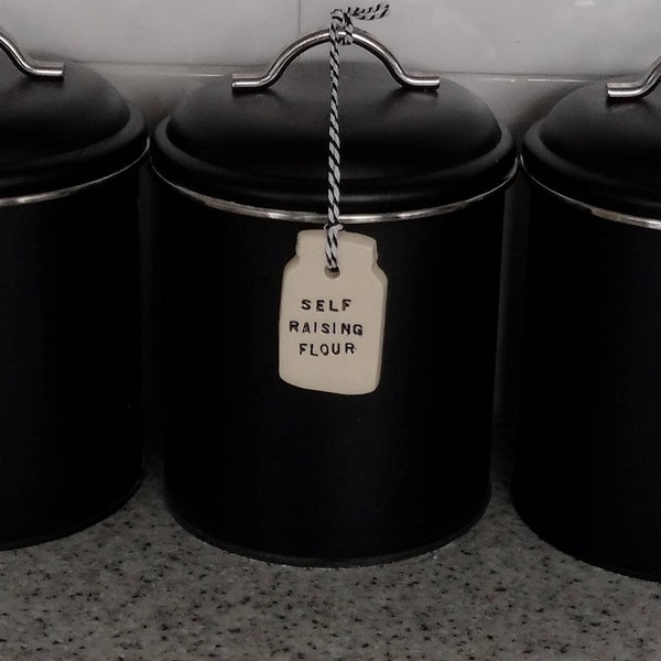 Ceramic Tags - Kitchen Accessories - Jar Labels - Label Tags - - Etsy