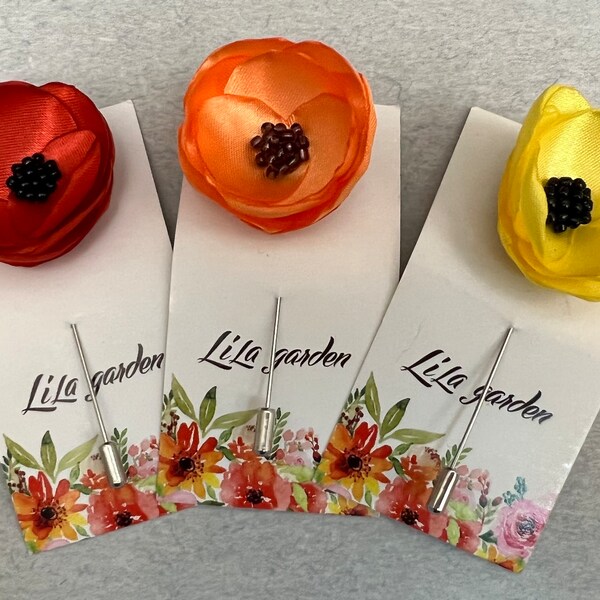 10 Poppy Pins Men's Poppy Pin Poppy Brooch Poppy Lapel Pin Boyfriend ...