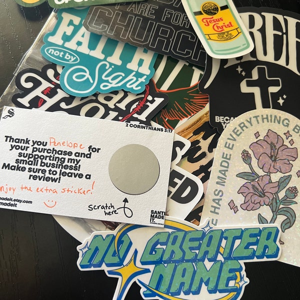 24 Christian Stickers | Christian Sticker Pack | Faith Stickers ...