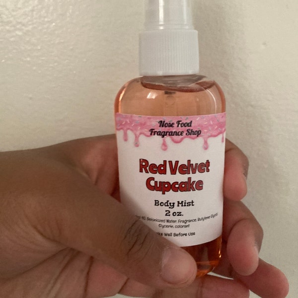 Red Velvet Cupcake Body Mist, Body Splash, Body Spray, Fragrance Mist ...