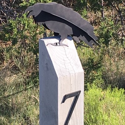 Free Shipping, Crow, Raven, Steel Sculpture, Raven Sculpture, Garden ...