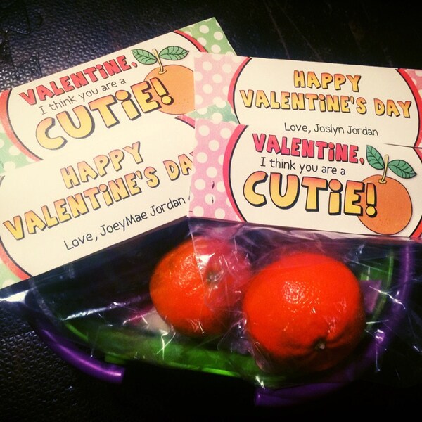 Cutie Valentine Bag Toppers, Editable Clementine Treat Bag Labels ...