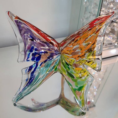 Very Large Very Heavy Hand Blown Glass Bowl Original Design by Dirwood ...