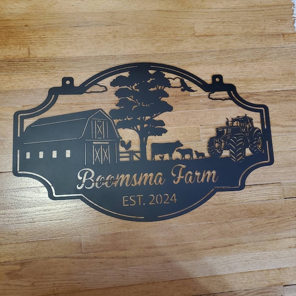 Personalized Metal Farm Sign: Custom Ranch Name, Barn Decor - Etsy