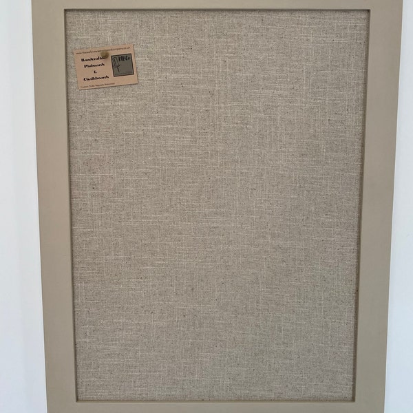 Oak Framed Fabric Pinboard | Finished With Wax | Narrow Framed Pin ...