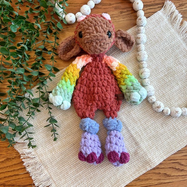 MINI Mala Monster Knotted Lovey — Crochet Monster PATTERN - Etsy