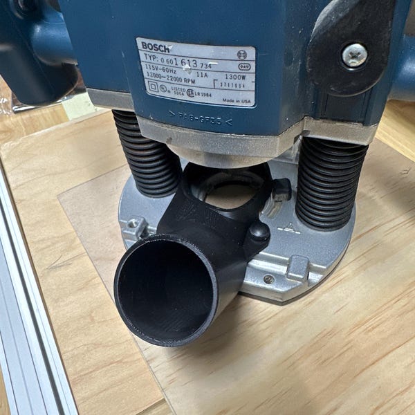 Bosch 1617 Router Hose Adapter, Snaps in on the Back, Multiple Sizes ...