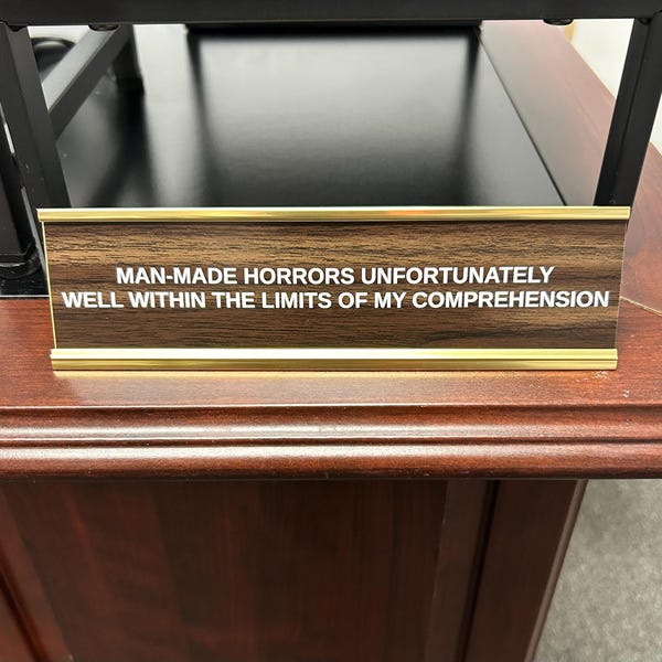 Custom Engraved Desk Name Plate: Funny Office Gift - Etsy