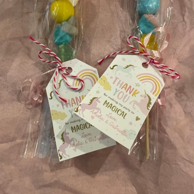 Editable Unicorn Favor Tags Magical Birthday Thank You Tags Label ...