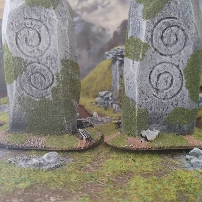 Quality Stone Pillar Set Exceptionally Hand Crafted Dnd Terrain for ...