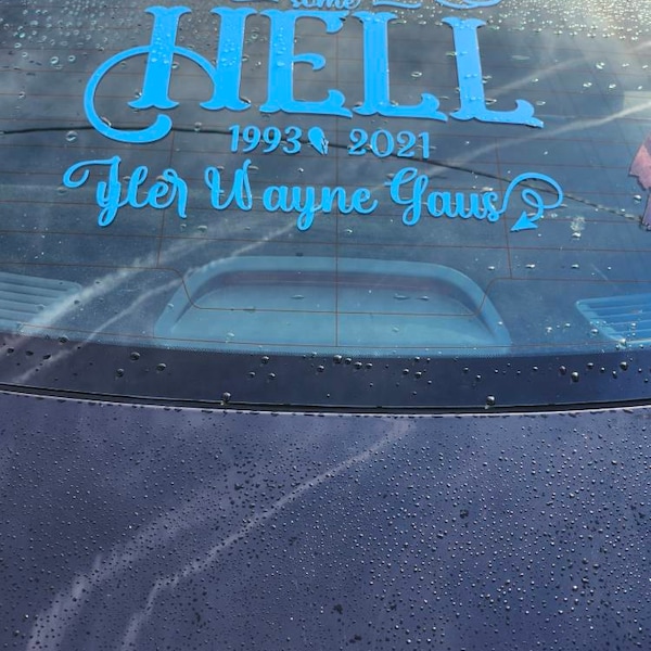 Love You Bye Decal, Over the Door Decal, Entrance Way Decal, Foyer ...