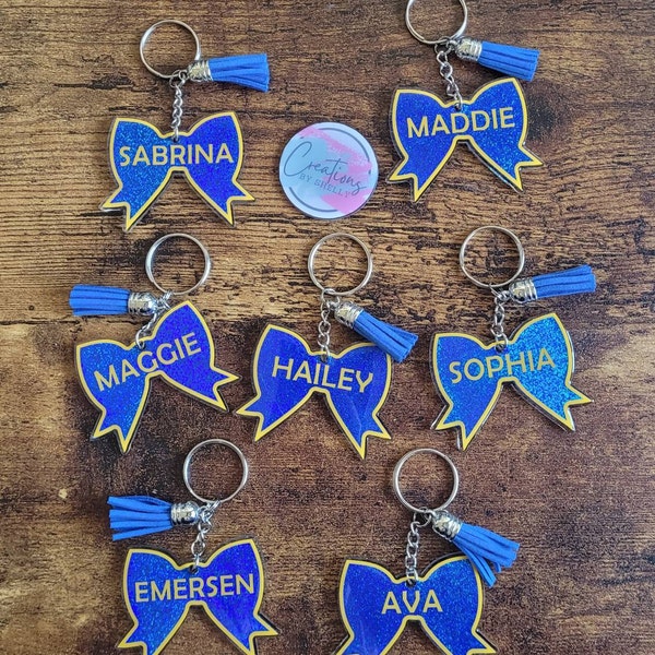 Cheer Bow Acrylic Shape Craft Blank, Keychain Blanks - Etsy