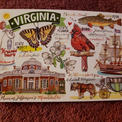 Virginia State Postcard. - Etsy