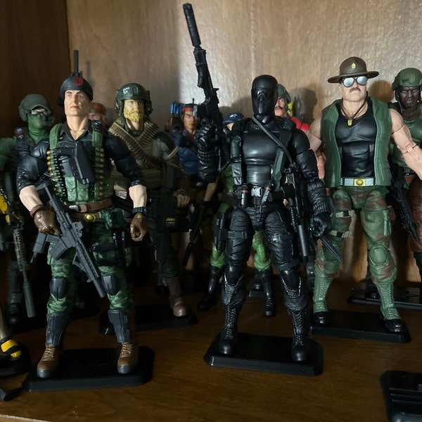 GI Joe Classified Figure Stands Custom Black - (LOT of 20) - Etsy