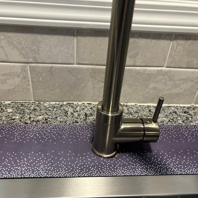 Personalise Art Flower Faucet Mat for Kitchen, Sink Splash Guard ...