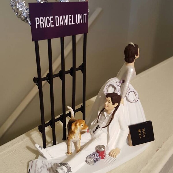 STAY OUT of PRISON or Jail Bride & Groom Wedding Cake Topper Soap ...
