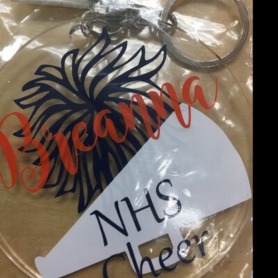 Personalized Cheer Gift Cheer Key Chain Cheer Bag Tag Custom Key Chain ...
