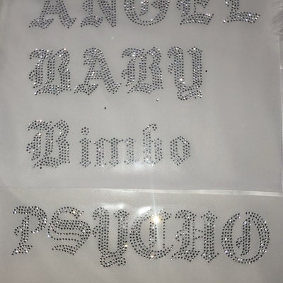 Old English Bling Font, Personalized Rhinestone Letters, Rhinestone ...