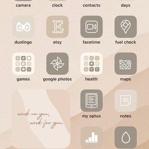 Neutral Tone 300 Aesthetic Custom App Icons Pack iPhone - Etsy