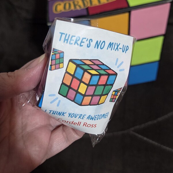 Cube Game Valentine Tags · Rubik's Kids Printable Classroom Valentine ...