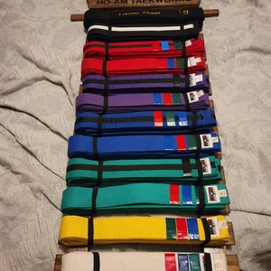 Handmade 6 Slat Karate Martial Arts Belt Rack | Etsy