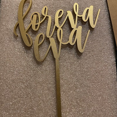 Foreva Eva Wedding Cake Topper, 6.5w Inches VERSION 2, Forever Topper ...