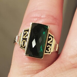 Customized Sterling Silver Womens High School Class Ring Bold ...
