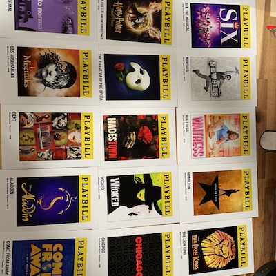 Broadway Playbill Prints, Mini Posters, Musical Theater Gift, Gallery ...