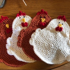 Crochet Pattern for the Swanky Chicken Trivet Potholder PDF | Etsy