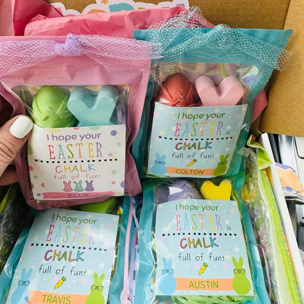 Easter Chalk. Easter Basket Stuffers. Kids Easter Gifts. Bunny Chalk ...